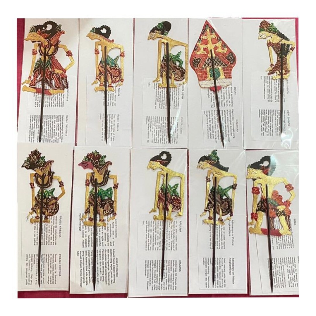 Indonesian Souvenir - Puppet (wayang) Bookmark - Etsy