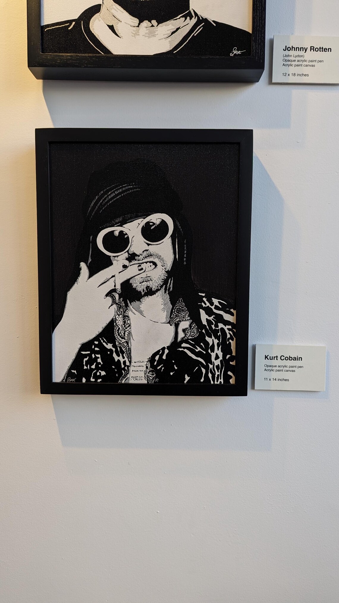 Kurt Cobain, Nirvana, Original Artwork, Gallery Canvas, 11x14 Inch ...