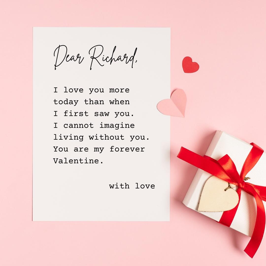Custom Valentine’s Day Love Letter – Personalized Romantic Message ...