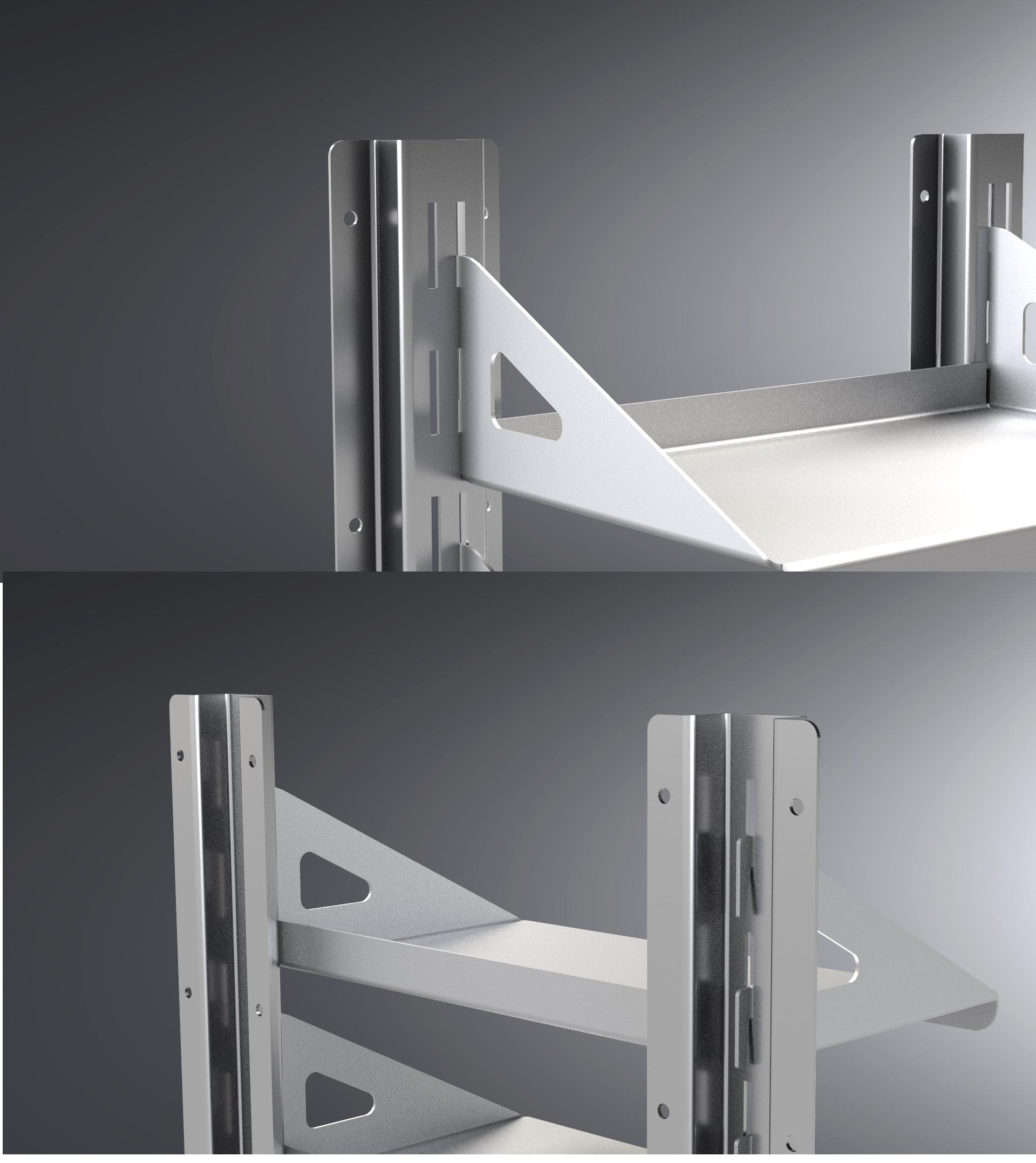 DIY Heavy Duty Sheet Metal Shelving: Modular Wall-mounted Storage (CNC ...