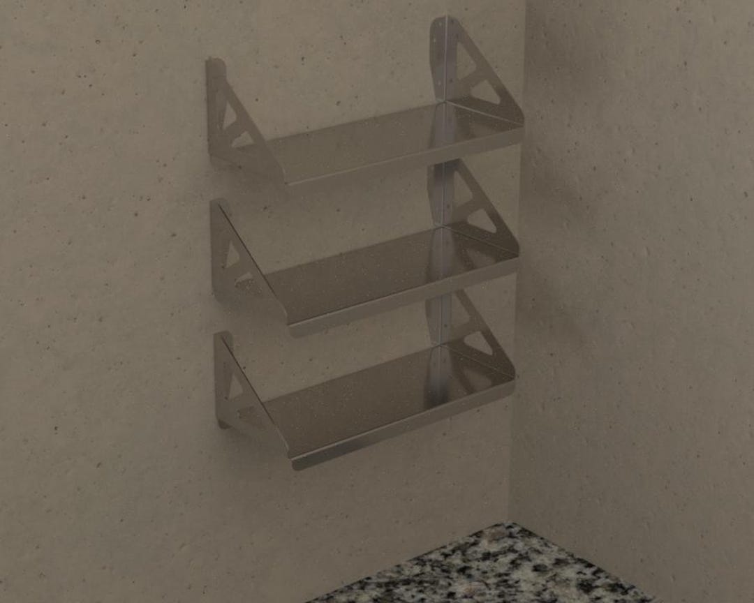 DIY Wall-mounted Metal Shelf | Steel Storage Rack | Heavy-duty Floating ...