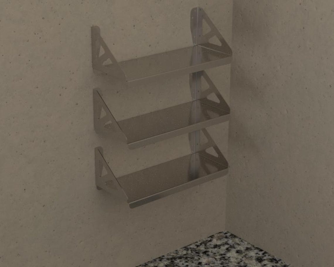 DIY Wall-mounted Metal Shelf | Steel Storage Rack | Heavy-duty Floating ...