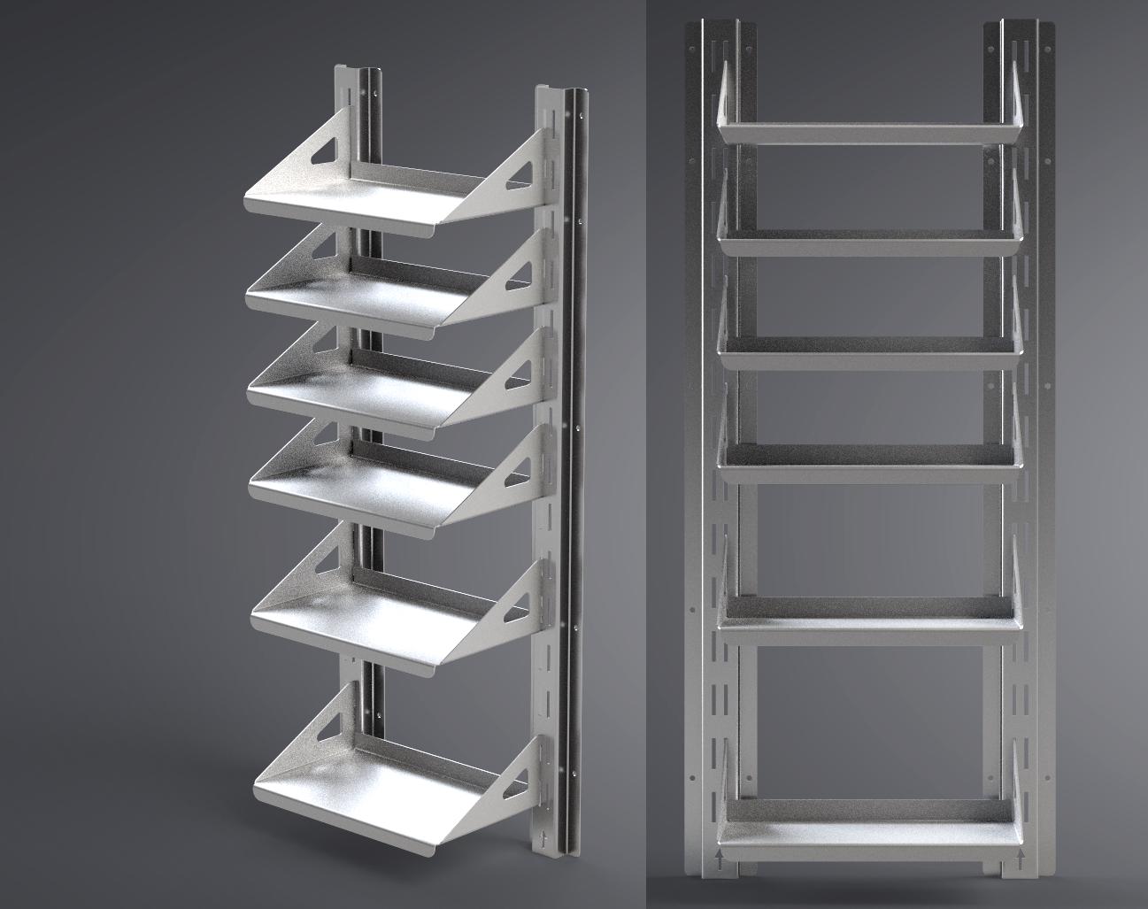 DIY Heavy Duty Sheet Metal Shelving: Modular Wall-mounted Storage (CNC ...