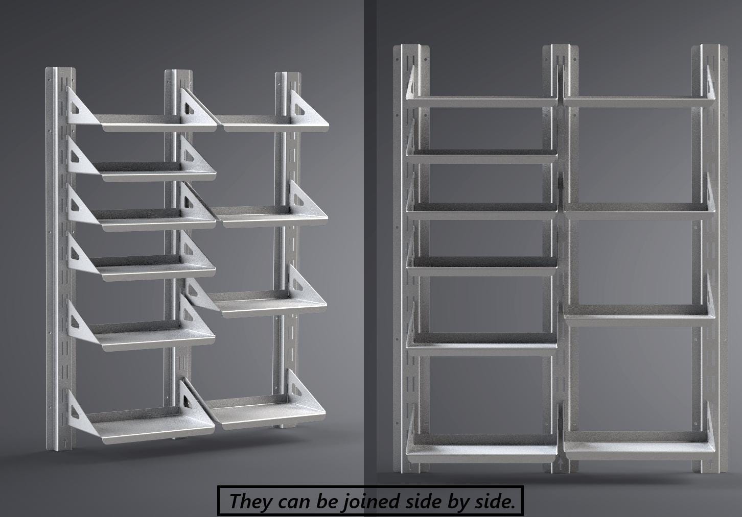 DIY Heavy Duty Sheet Metal Shelving: Modular Wall-mounted Storage (CNC ...