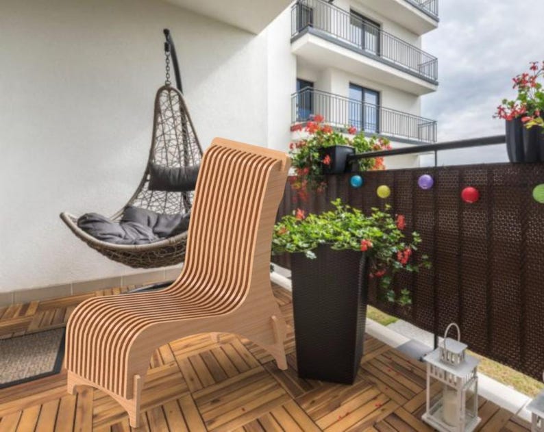 Parametric Plywood Chair I CNC Cut DIY Furniture I Modern Wooden Chair ...