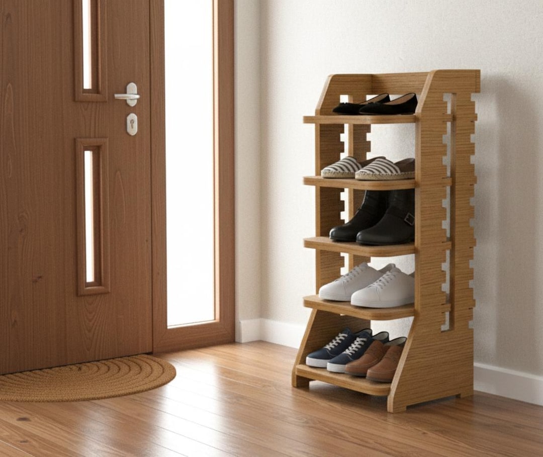 Adjustable Shoe Rack – CNC Router DXF Files | Shoe Organizer ...