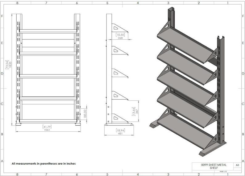 Metal Shelf – Adjustable Tier Height - (digital Download, DXF Files) - Etsy