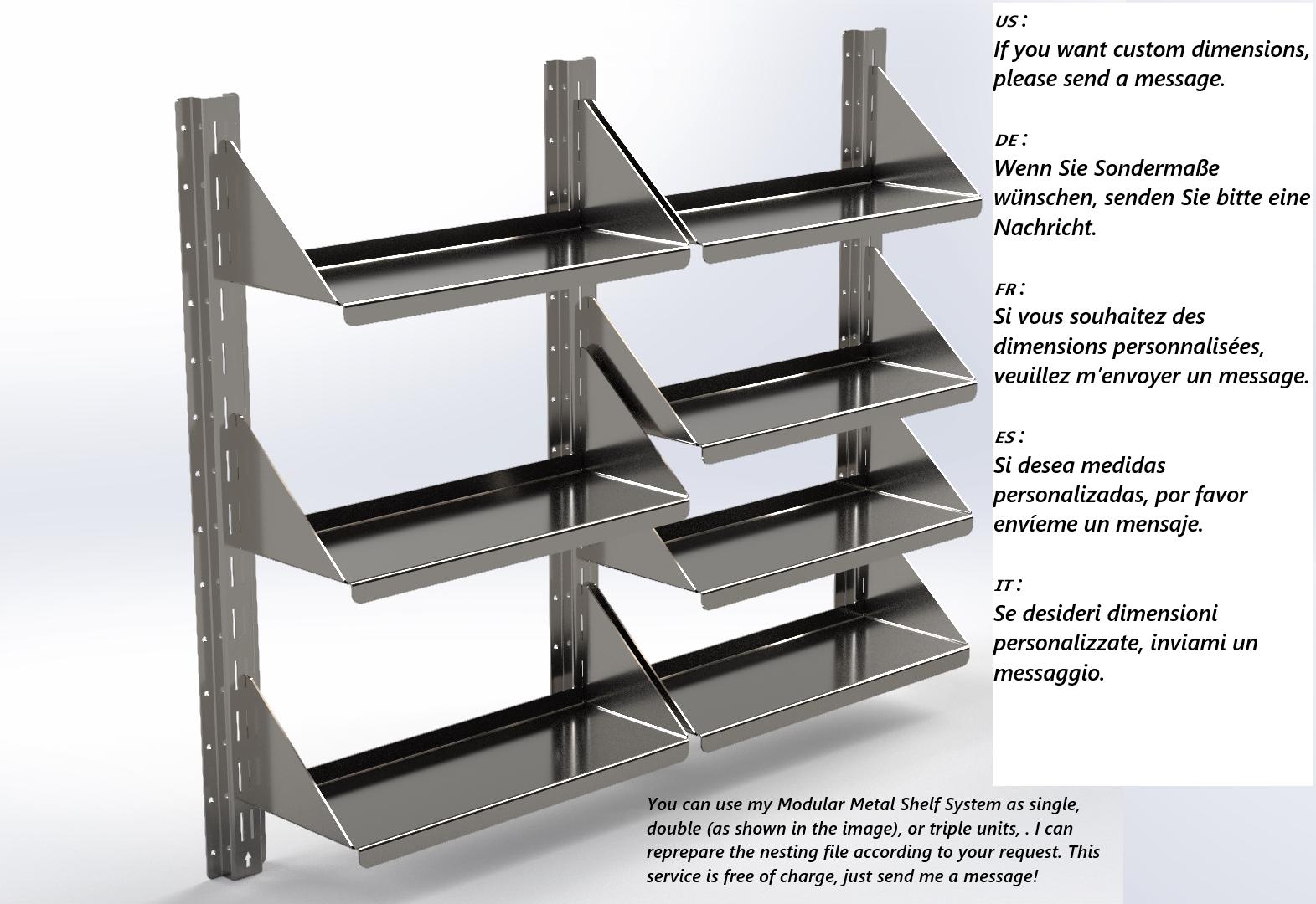 DIY Heavy Duty Sheet Metal Shelving: Modular Storage Solution (CNC DXF ...