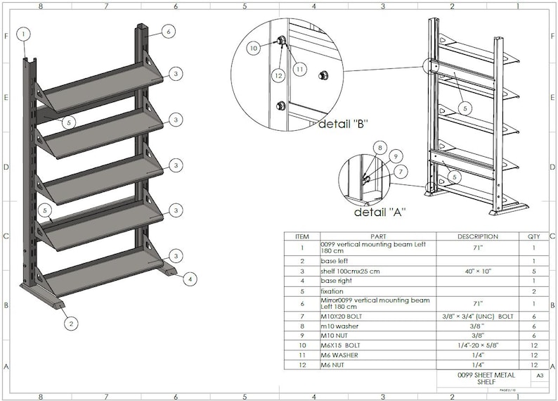 Metal Shelf – Adjustable Tier Height - (digital Download, DXF Files) - Etsy