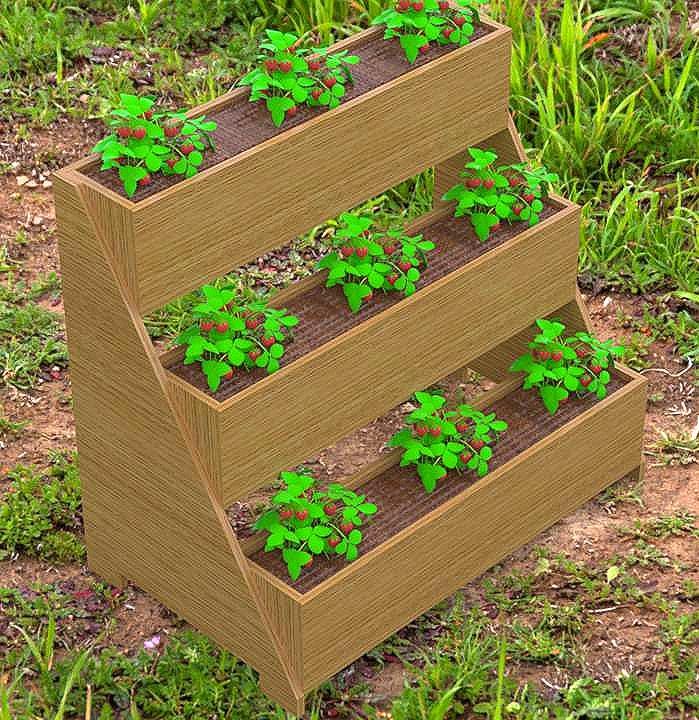 DIY Planter Box Plans, Ladder Plant Stand 3-tier, Flowerpot Plans ...