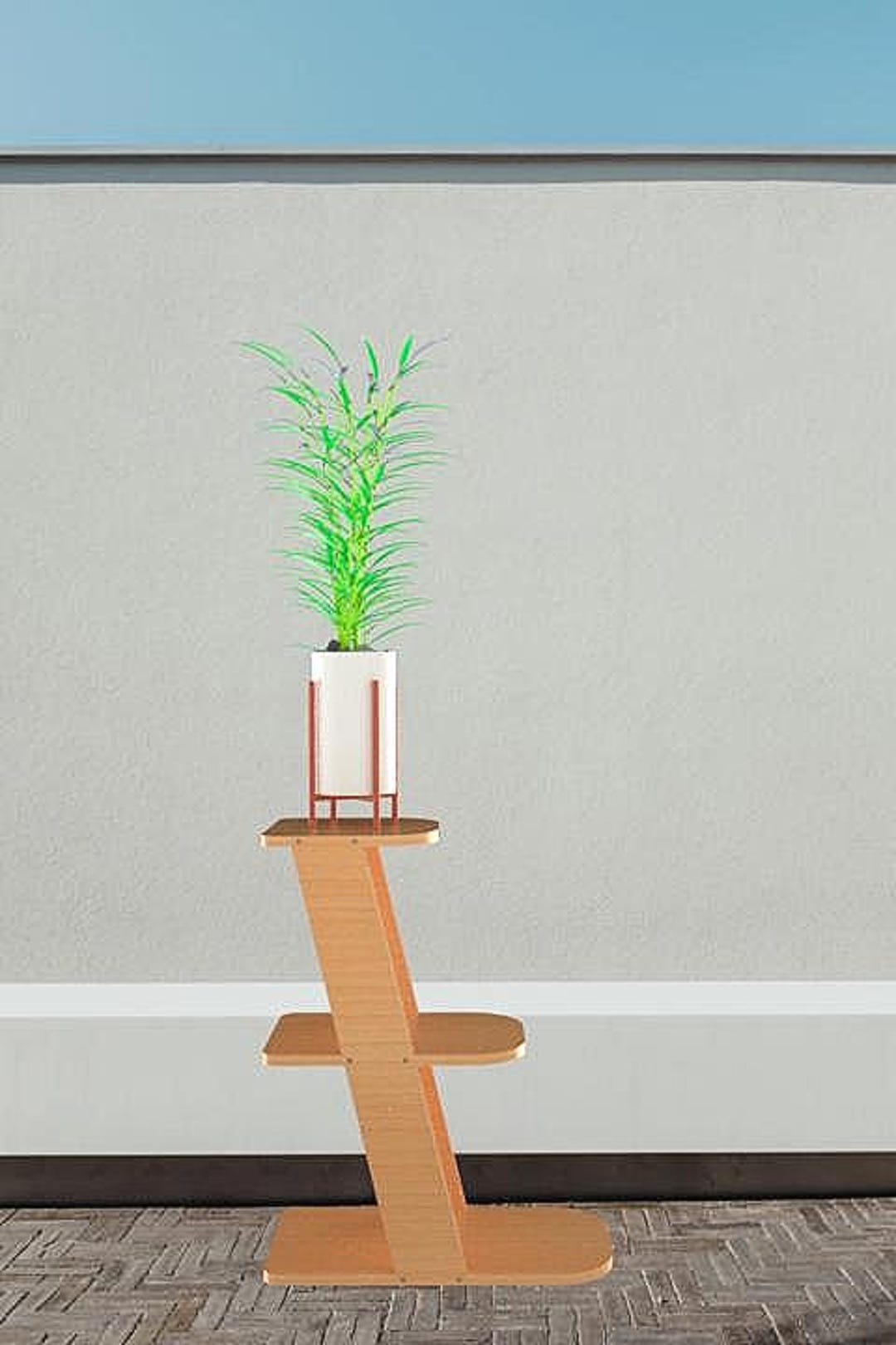 Succulent Shelf - DIY 3-tier Plywood Plant Stand - Modern Step Ladder ...