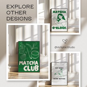 Matcha Latte Print, Modern Kitchen Wall Art, Matcha Poster, Coffee Bar ...