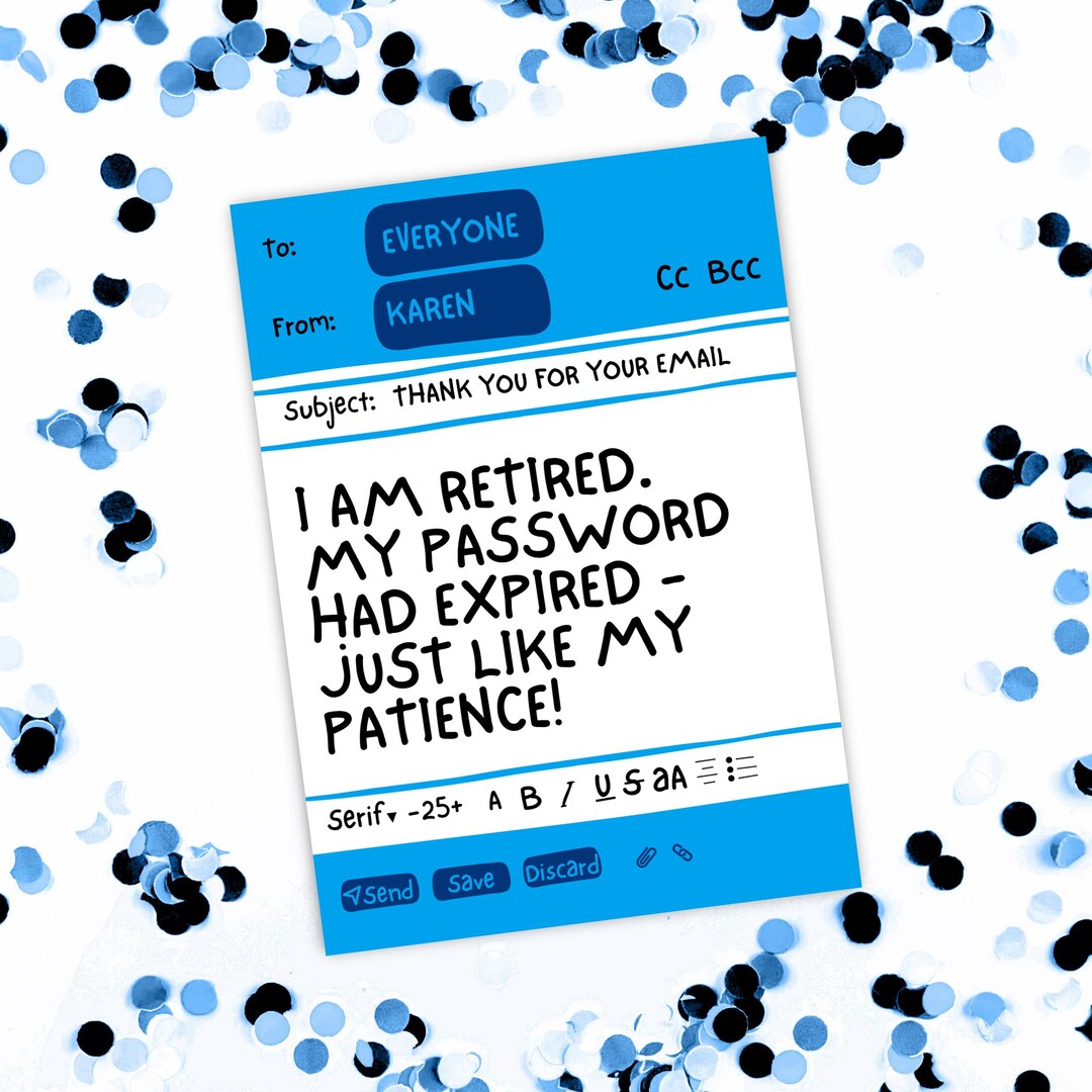 Employee Appreciation Retirement Card Email Office Funny Send off Card ...