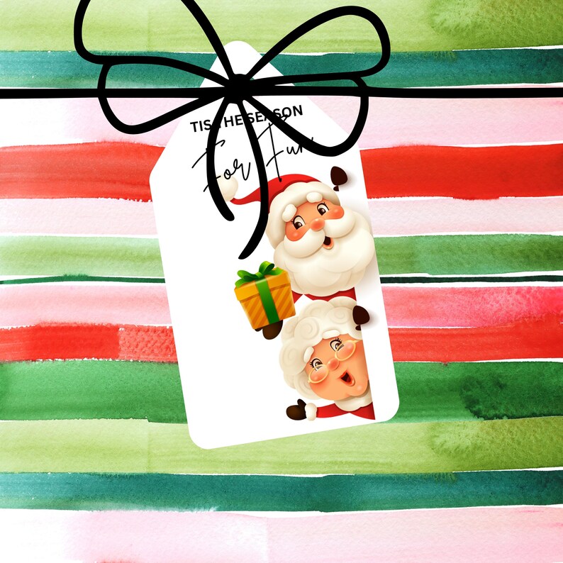 Christmas Gift Tag Printable Kids Gift Present Swing Tags Amusing Gift ...