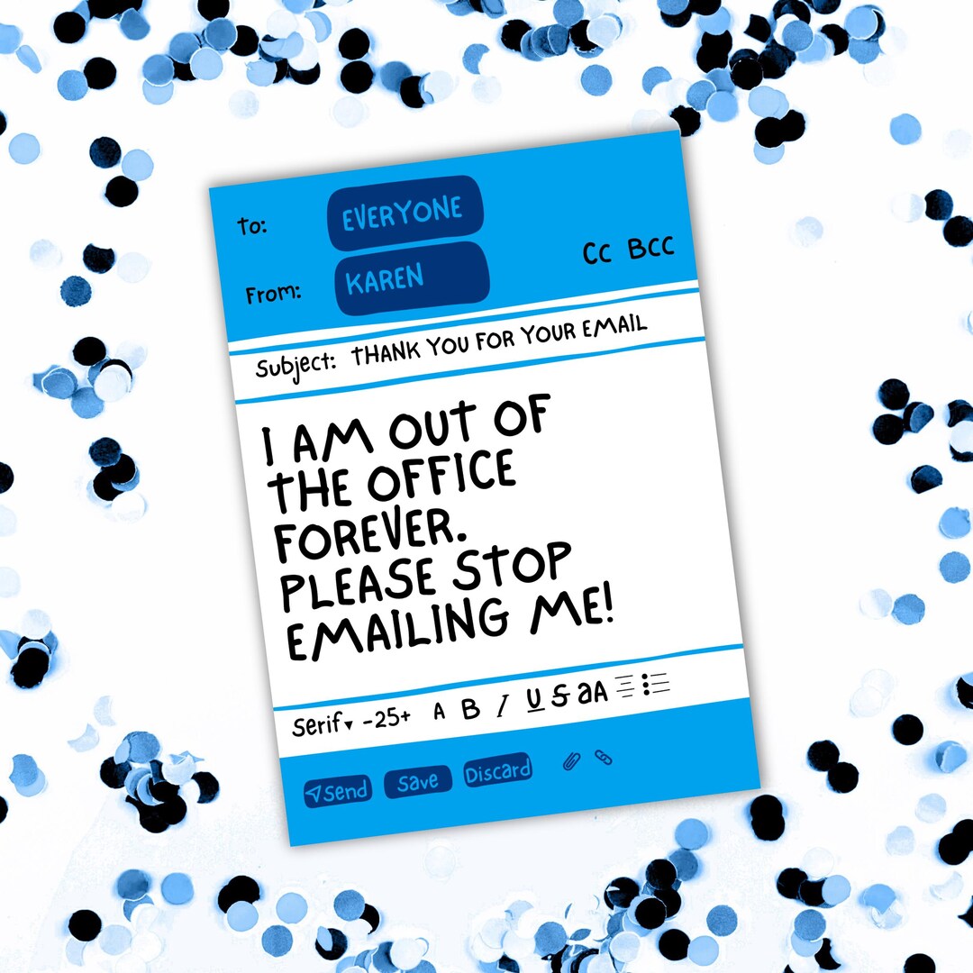 Funny Retirement Card Email Office Send off Employee Appreciation Card ...