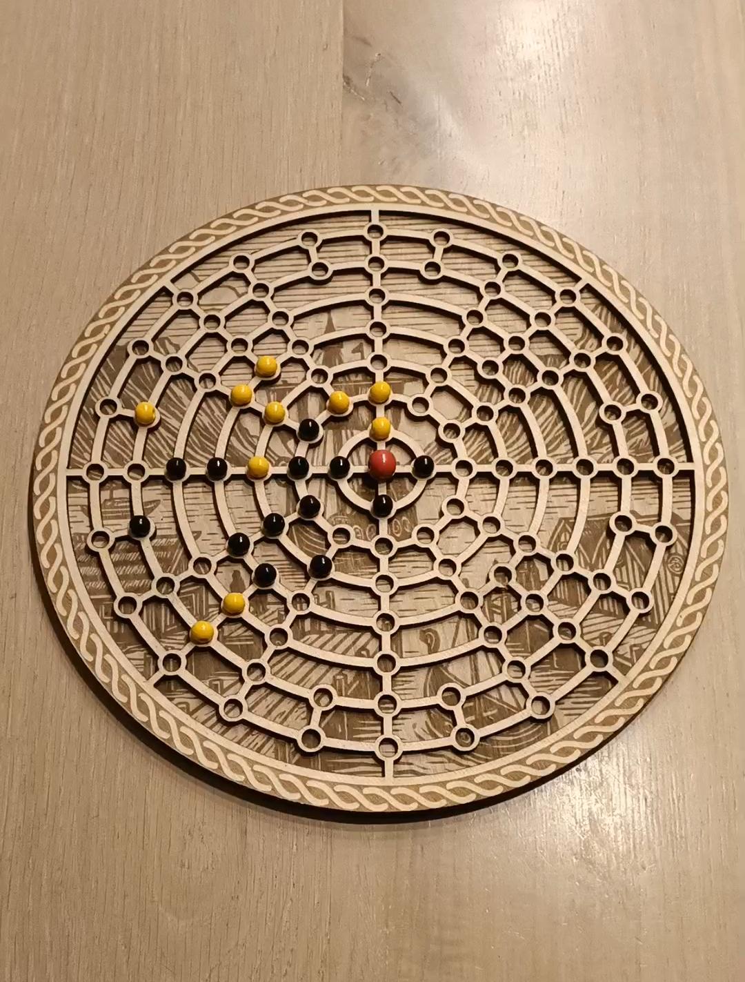 Fidchell, Viking Chess Wooden Boardgame. Laser Cut Board and Engrave ...