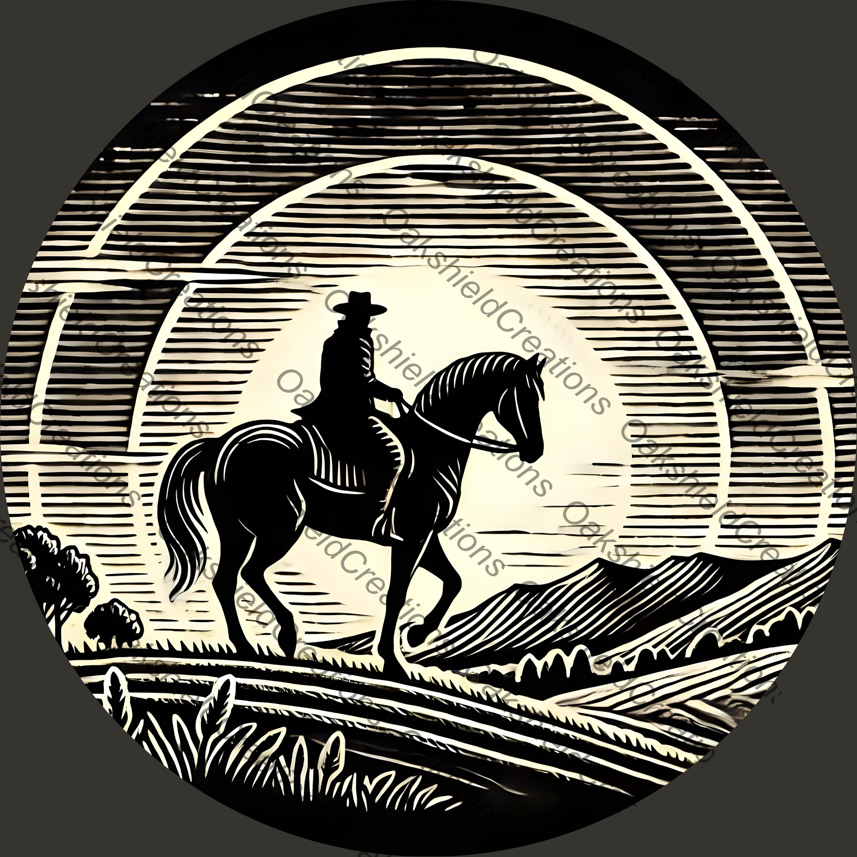 Cowboy – for Laser Engraving, Wall Art, Card Making, Clocks, Gifts ...