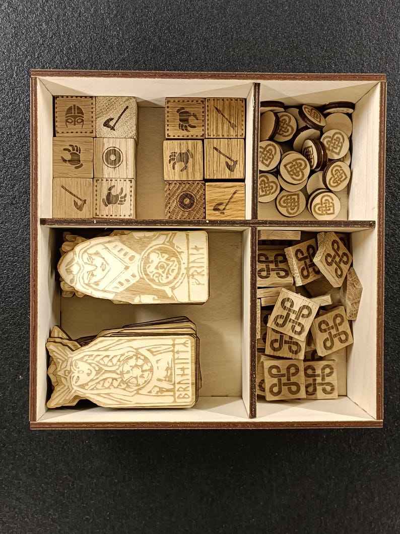 Orlog Board Game Laser Cut Files – Viking Dice Game DIY Template ...