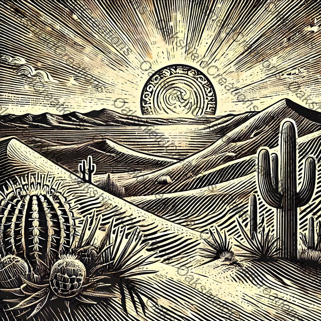 Mexican Desert – Art for Laser Engraving, Wall Art, Card Making, Clocks ...