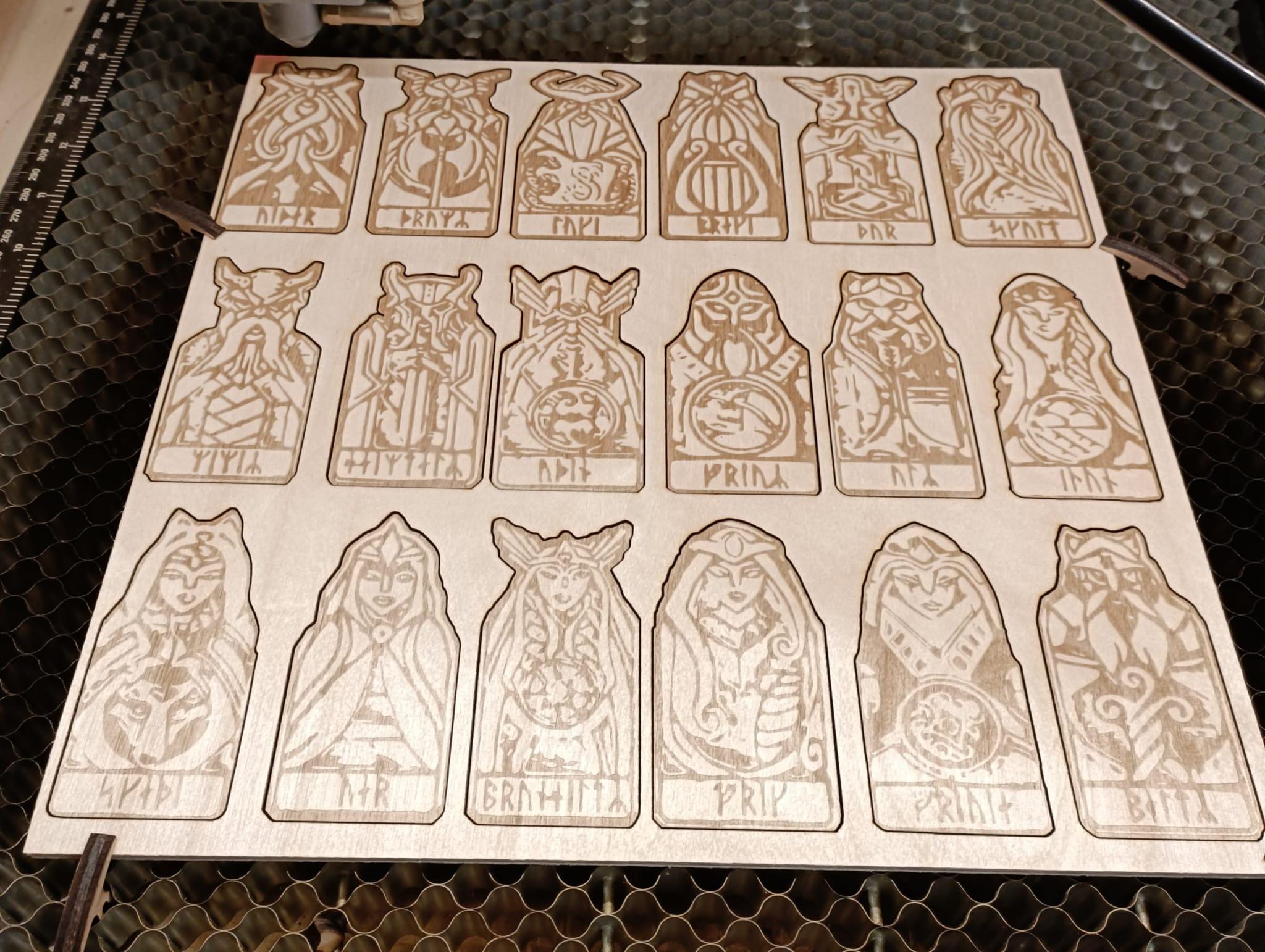 Orlog Board Game Laser Cut Files – Viking Dice Game DIY Template ...