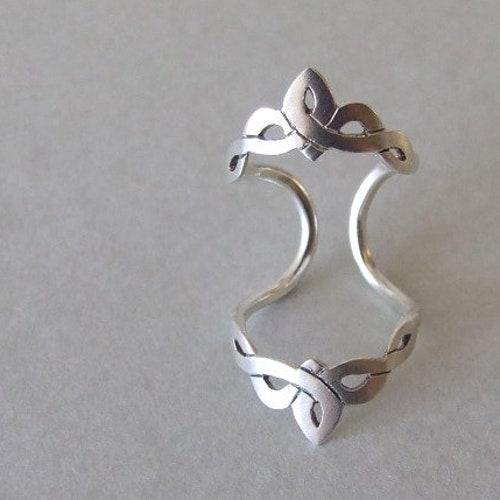 Polyamory Heart Infinity Triad Ring Silver Love Knot Ring | Etsy