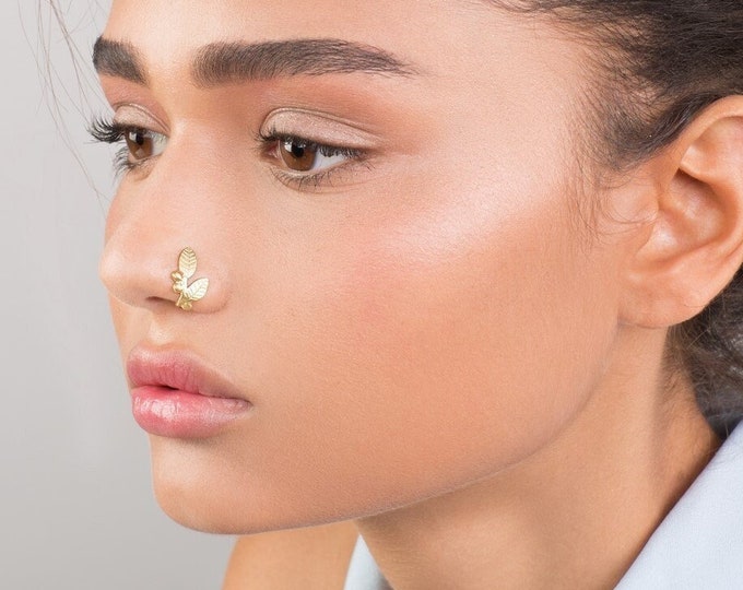 Ruby Garden Nose Cuff// Fake Nose Ring// Faux Nose Cuff // Faux Nose ...