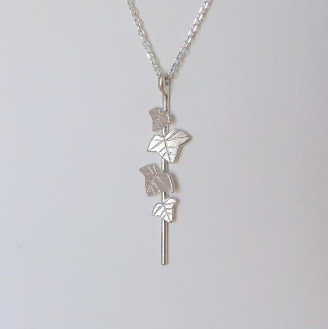 14k Gold Ivy Leaves Necklace - Gold Necklace , Anniversary Gift, Gift ...