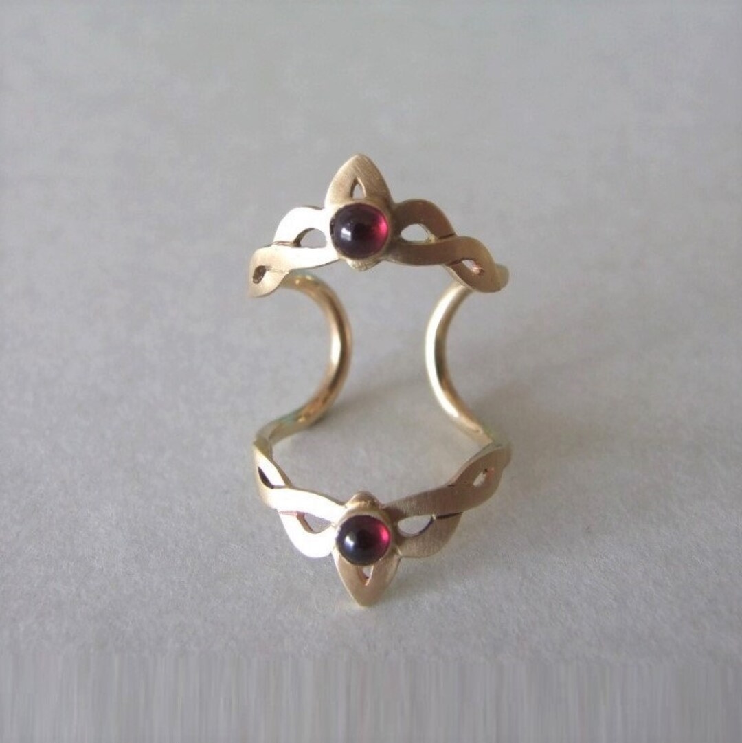 Gold Knuckle Ring - Personalized Gemstones , Knuckle Ring , Alternative ...