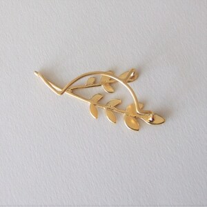 Big Gold Ear Cuff - Solid Gold Ear Cuff , Wedding Jewelry , Tree Ear ...