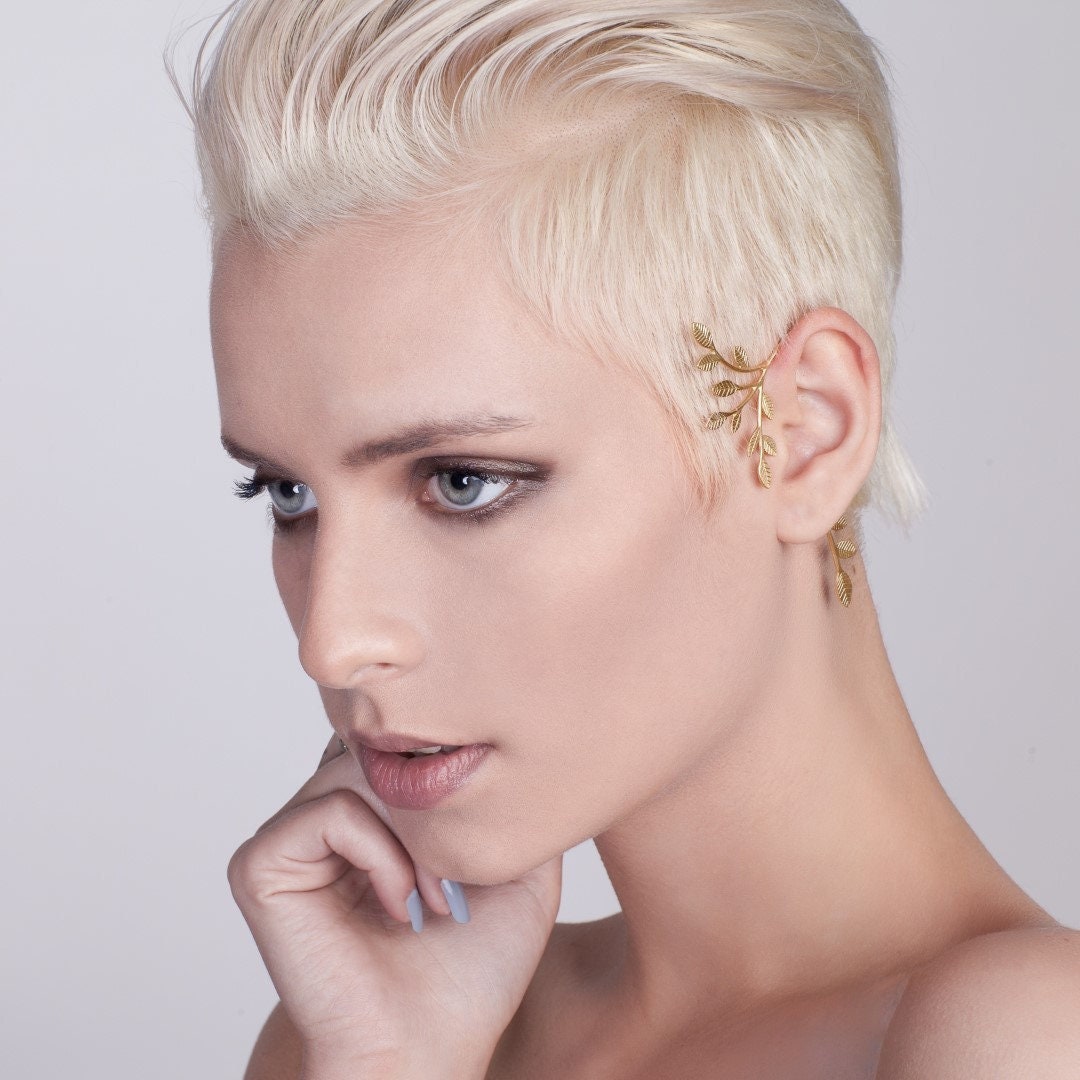 14K Gold Big Tree Ear Cuff - Wedding Jewelry , Woodland Wedding ...