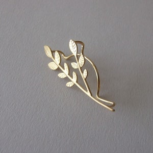 Big Gold Ear Cuff - Solid Gold Ear Cuff , Wedding Jewelry , Tree Ear ...