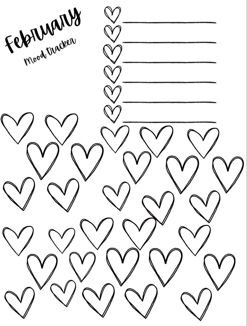 February Mood Tracker - Etsy