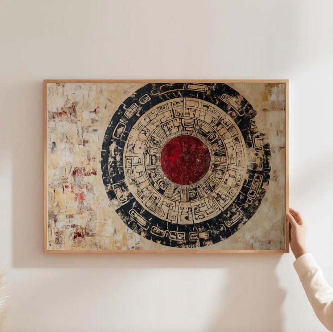 Mayan Inspired Art Print Geometric and Spiritual Wall Art Perfect for ...