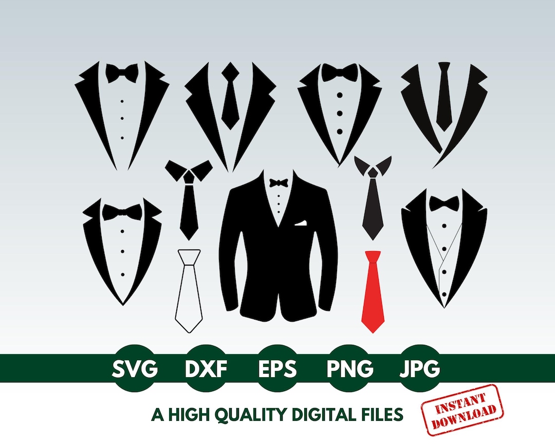 Suit and Tie SVG Bundle, Suit and Tie Png, Suit and Tie Vector, Suit ...