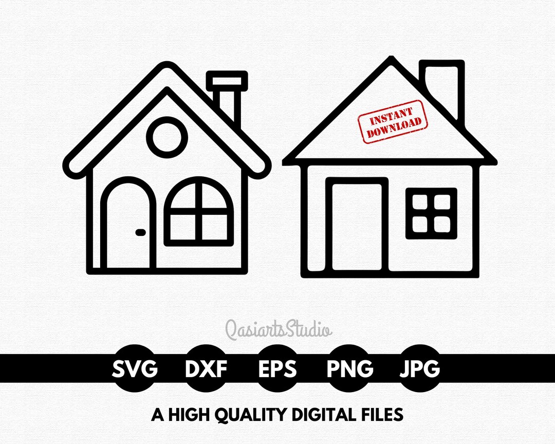 House Svg, House Outline, House Png, House Silhouette, Home Svg, House ...