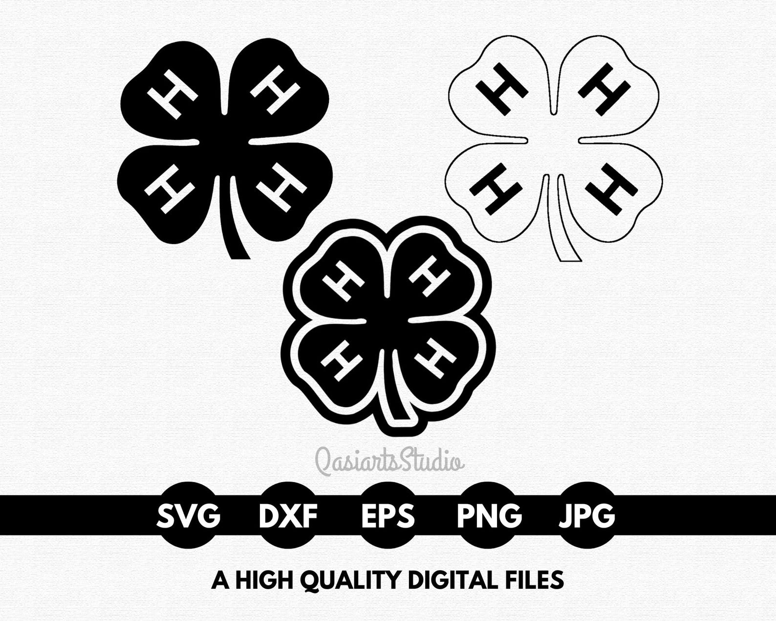 4H Logo Svg, 4H Vector Png, 4H Leaf Clover Svg, Silhouette, Svg Cut ...