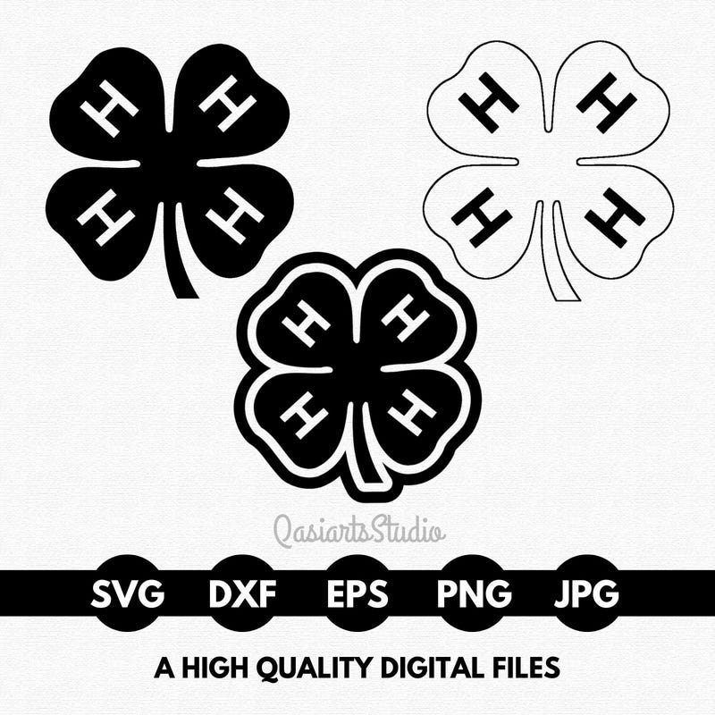 4 Leaf Clover Drawing Svg - Etsy