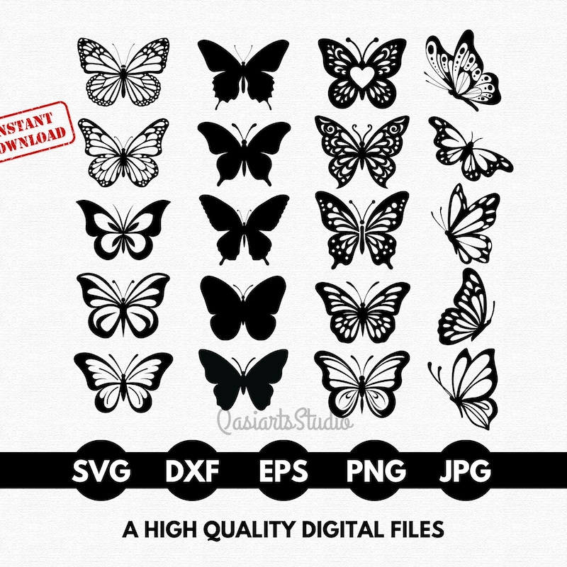 Butterflies Vector Art - Etsy