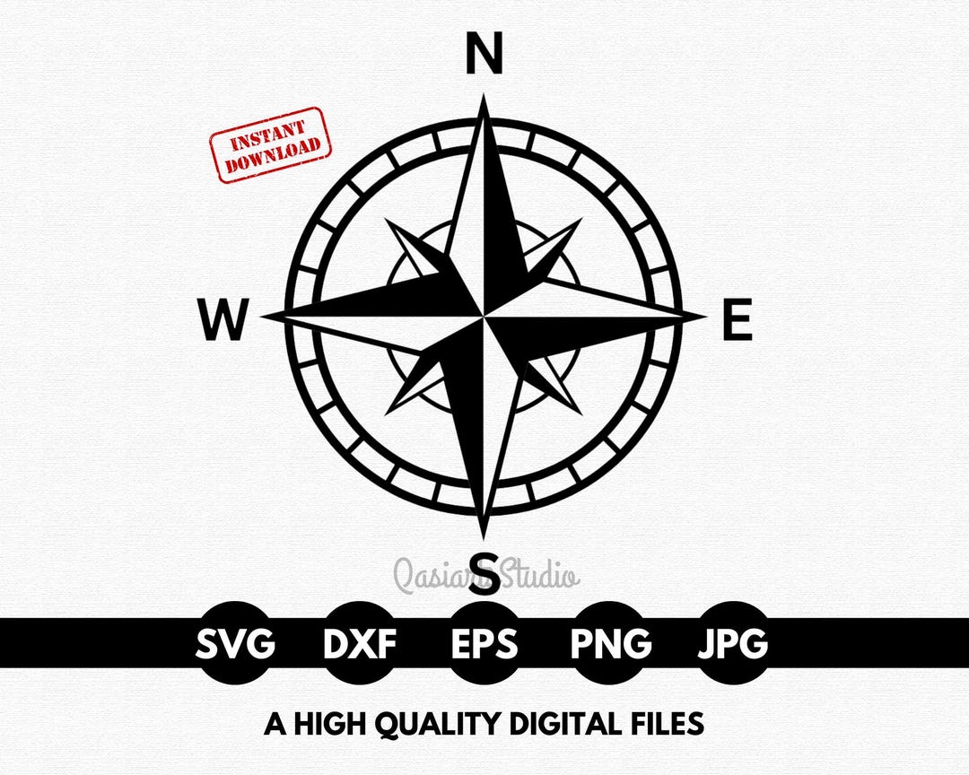 Compass SVG, Compass Rose SVG, Compass SVG File for Cricut, Nautical ...