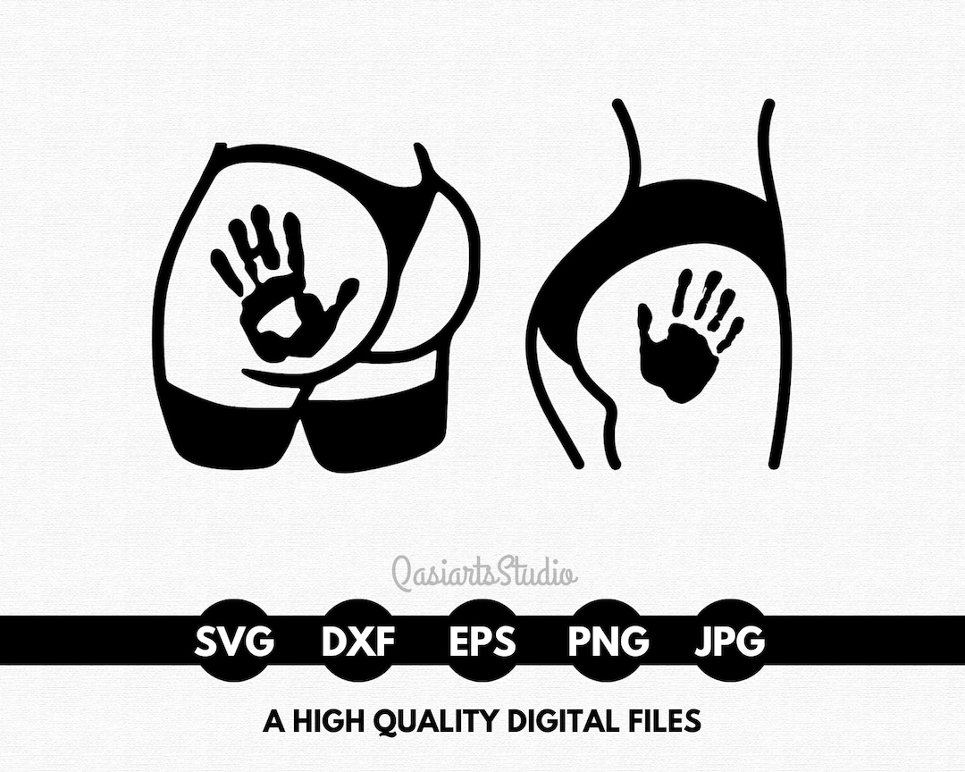 Handprint Booty Svg, Boy Booty Handprint Svg, Girl Handprint Booty Svg ...