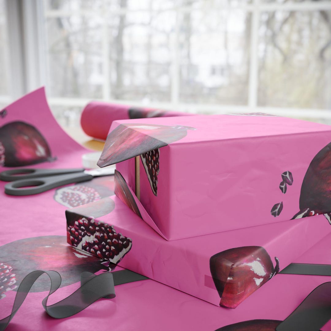 Pomegranate Wrapping Paper - Etsy