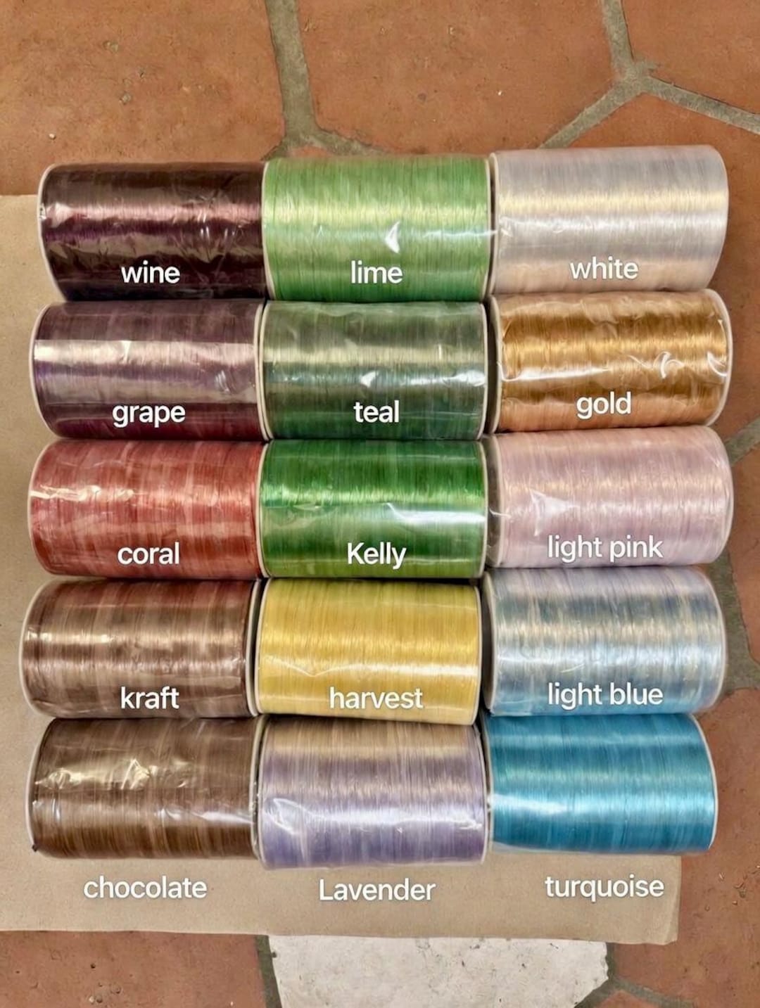 Pearlized Rayon Raffia Ribbon - 1/4