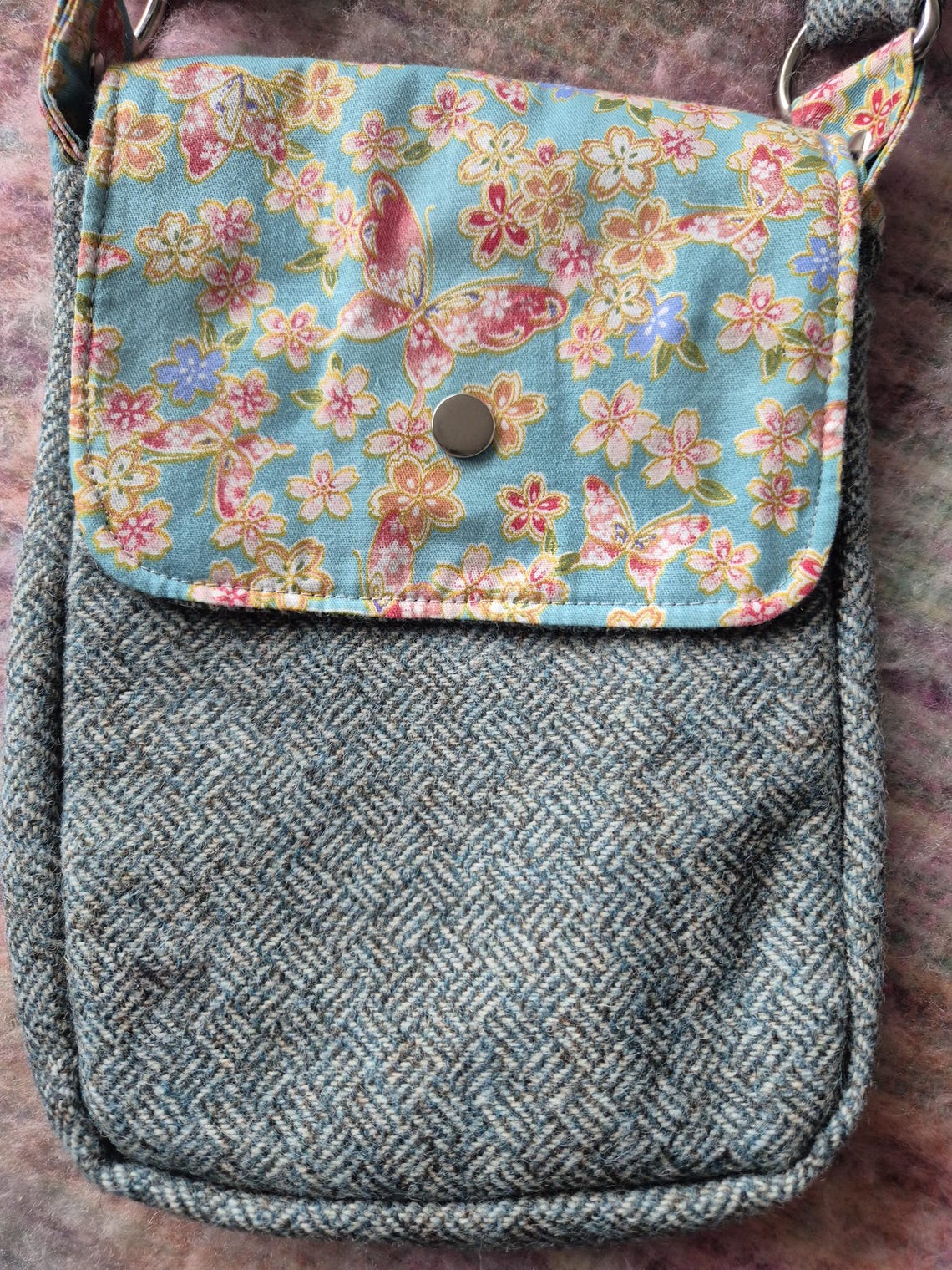 Floral and Butterfly Small Crossbody Messenger Bags - Etsy