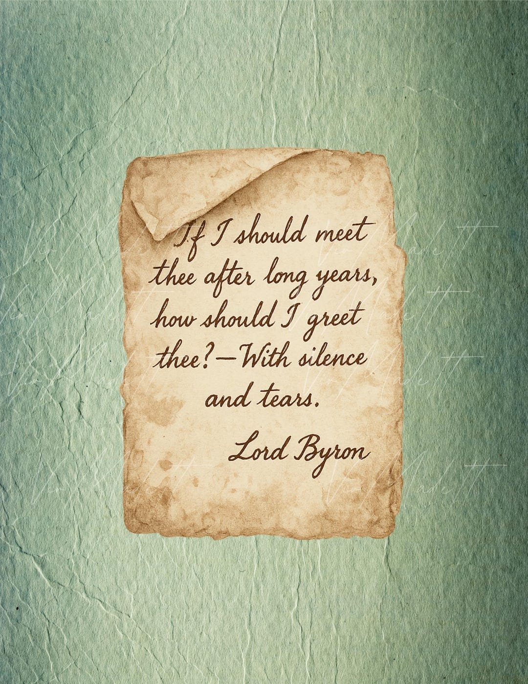 Lord Byron Love Letter Sticker: Romantic Literary Quote Waterproof ...