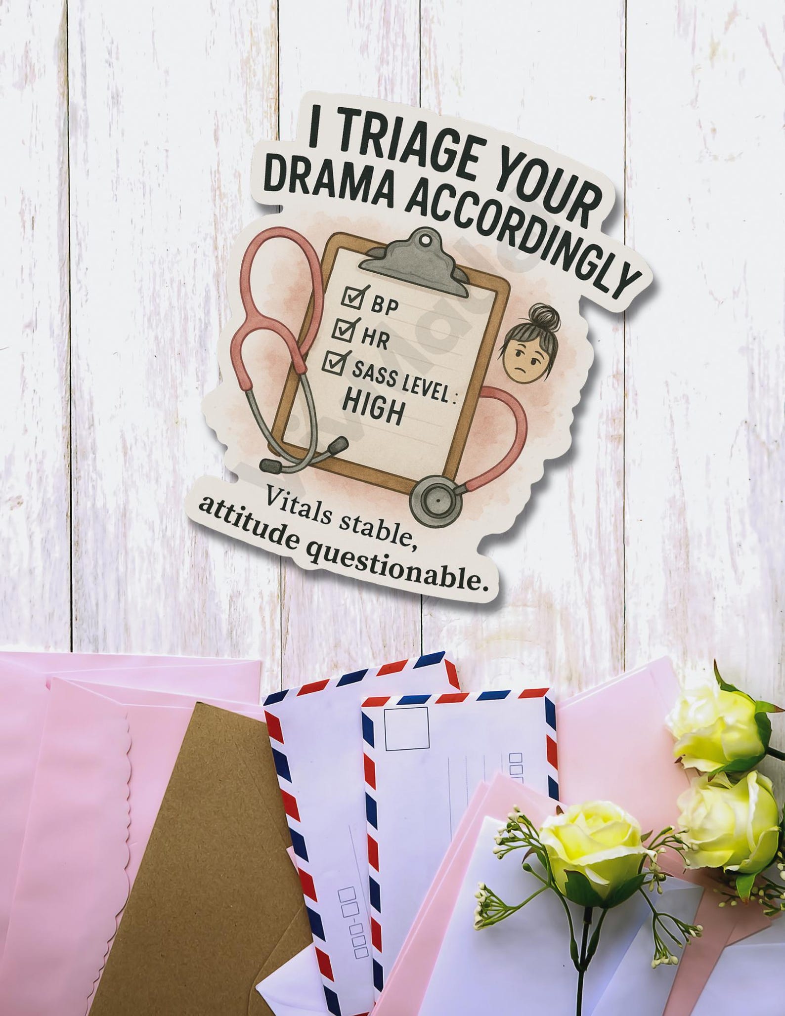 Funny Nurse Sticker – RN Sticker – Healthcare Worker Gift – Nurse Life ...