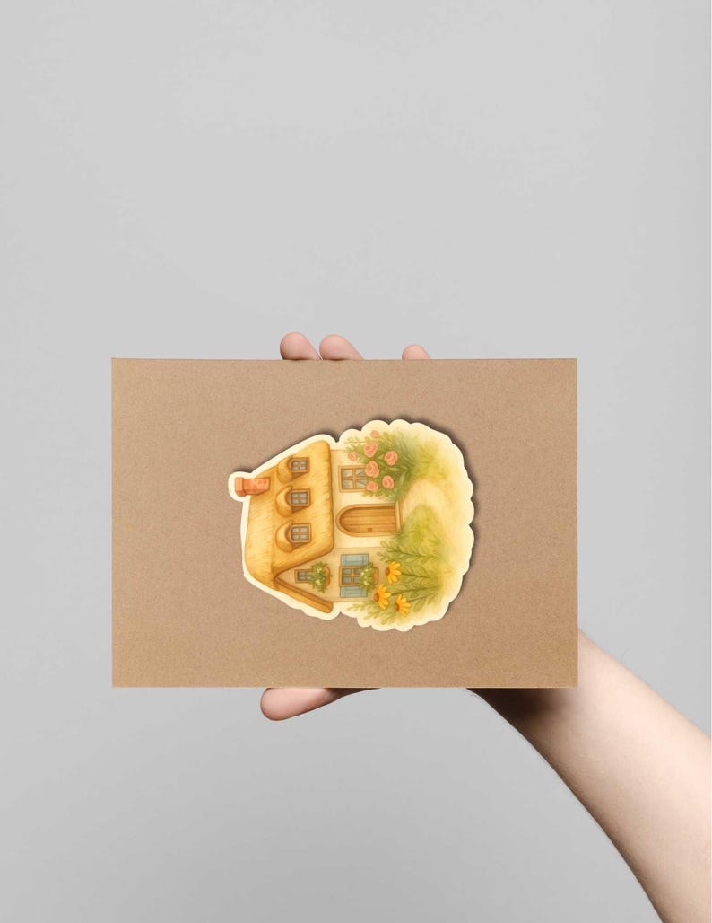 Cottagecore Sticker Set: Fairytale House Vinyl Decals - Etsy