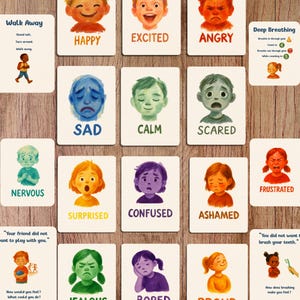 Kids Emotion & Calming Techniques Card Deck | 54 SEL Cards - Etsy