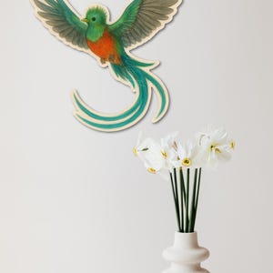 Resplendent Quetzal Stickers: Tropical Bird Art Decal, Waterproof Matte ...