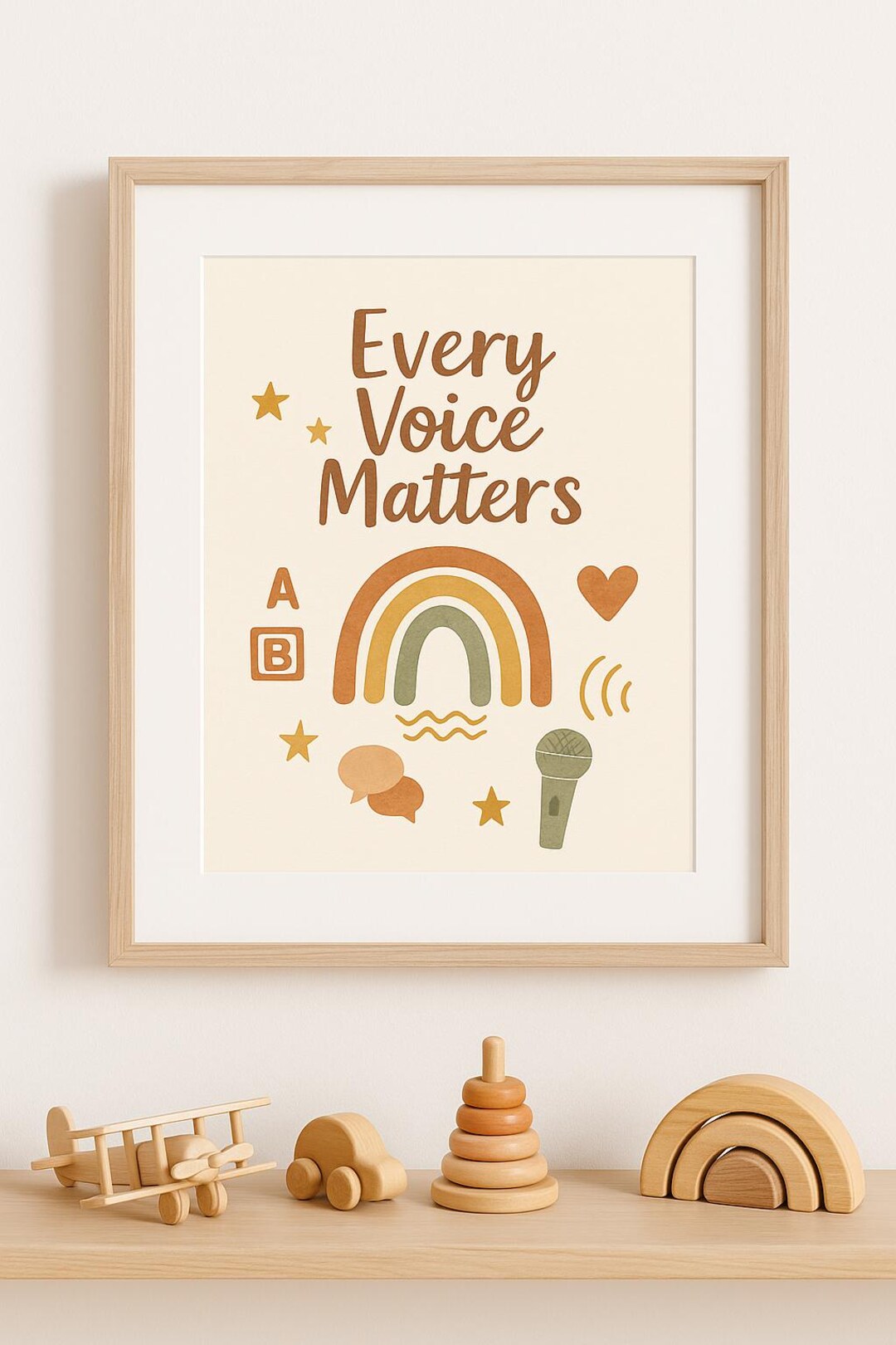 Every Voice Matters SLP Wall Art Print – Rainbow Print for Speech ...