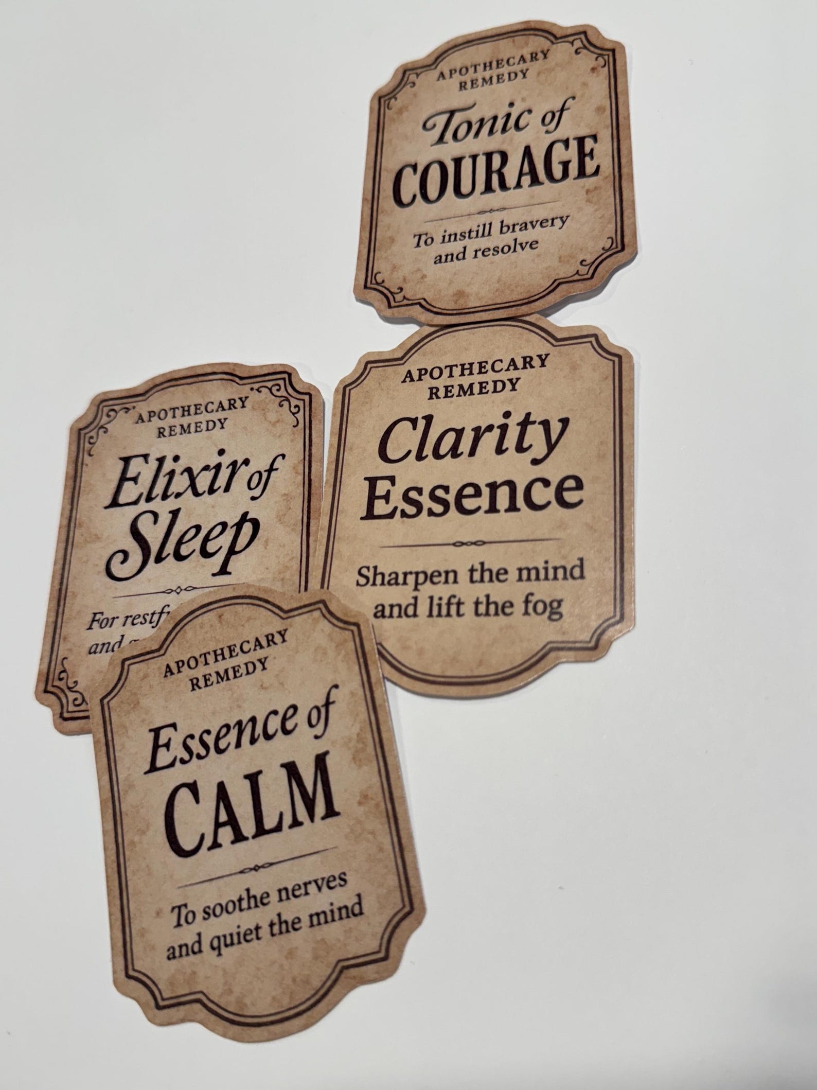 Apothecary Potion Stickers: Witchy Elixir Labels, Set of 4 - Etsy